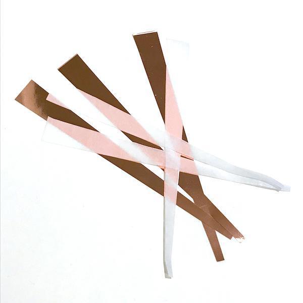 Copper / Rose Gold Confetti, Streamers and Shapes: USA Factory Prices ...