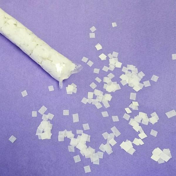 Miniature Confetti: Tiny White Tissue Squares. USA Factory Direct ...